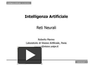 PPT – Corso Intelligenza Artificiale PowerPoint presentation | free to ...
