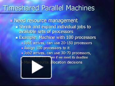 PPT – Timeshared Parallel Machines PowerPoint presentation | free to ...