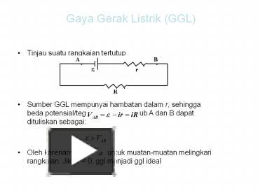 Gaya Gerak Listrik (GGL) presentation | free to download