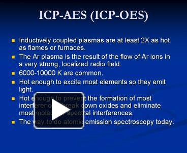 ICP-AES (ICP-OES) presentation | free to view