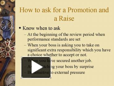 How to ask for a Promotion and a Raise presentation | free to download
