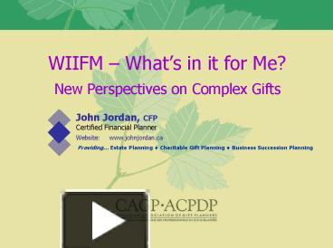 WIIFM presentation | free to view