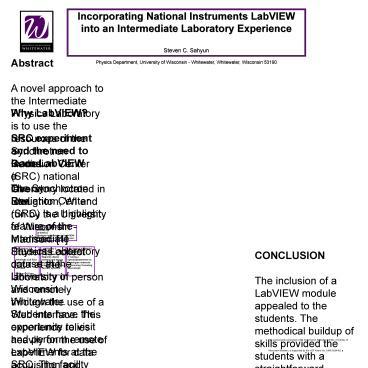 Incorporating National Instruments LabVIEW into an Intermediate ...