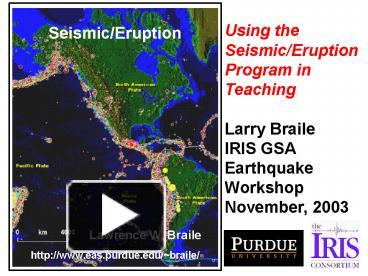 PPT – Seismic/Eruption Classroom Teaching Strategies PowerPoint ...