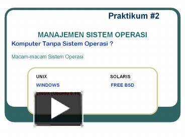 Manajemen Sistem Operasi presentation | free to view