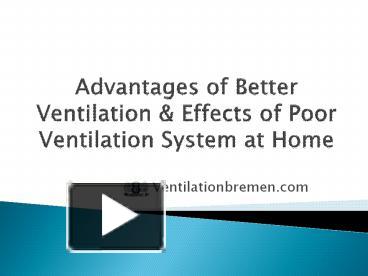 Advantages of Better Ventilation & Effects of Poor Ventilation System ...