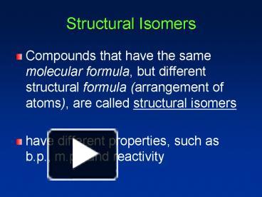 Structural Isomers presentation | free to download