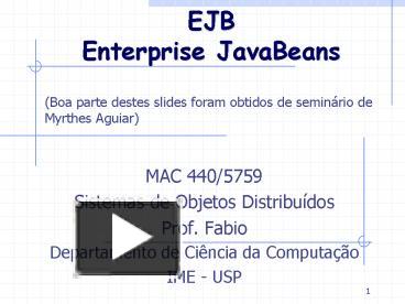 EJB Enterprise JavaBeans presentation | free to download