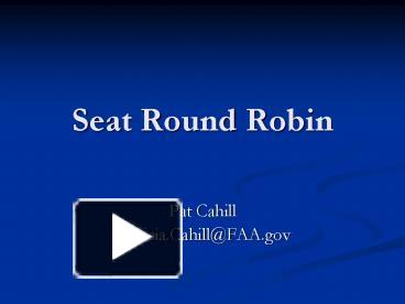 Seat Round Robin presentation | free to download