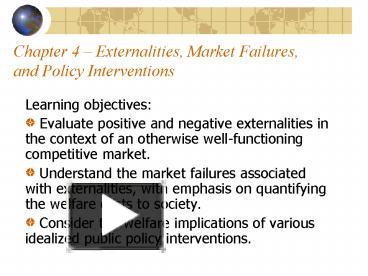 Chapter 4 Externalities, Market Failures, and Policy Interventions ...
