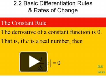 2.2 Basic Differentiation Rules presentation | free to download