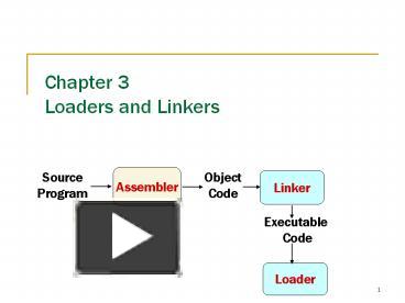 Chapter 3 Loaders and Linkers presentation | free to download