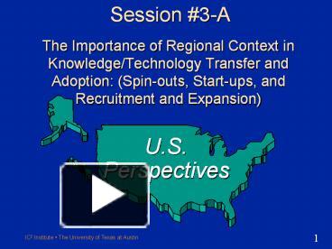 The Importance of Regional Context in Knowledge/Technology Transfer and ...