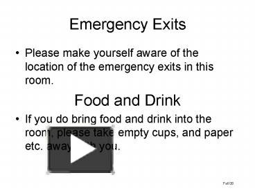 PPT – Emergency Exits PowerPoint presentation | free to view - id ...