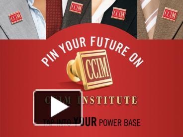 CCIM Overview presentation | free to download