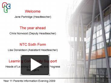 Jane Partridge (Headteacher) presentation | free to view