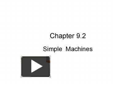 PPT – Simple Machines PowerPoint presentation | free to download - id ...