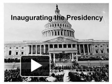 PPT – Inaugurating the Presidency PowerPoint presentation | free to ...