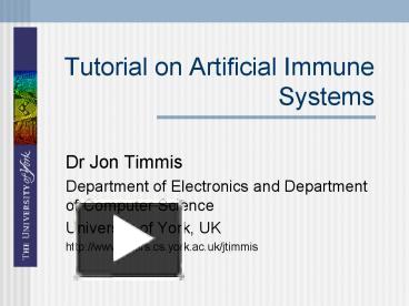PPT – Tutorial on Artificial Immune Systems PowerPoint presentation ...