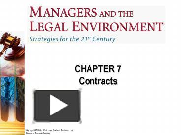 PPT – Contracts PowerPoint presentation | free to view - id: 50715-YTc5Y