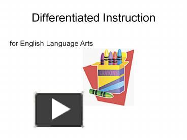 PPT – Differentiated Instruction PowerPoint presentation | free to view ...