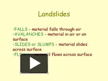 Landslides presentation | free to download