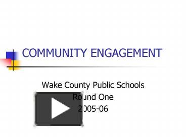 PPT – COMMUNITY ENGAGEMENT PowerPoint presentation | free to view - id ...