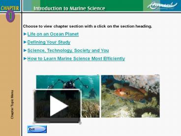 Chapter 01 - Introduction to Marine Science presentation | free to view