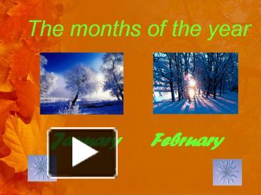 The months of the year presentation | free to download