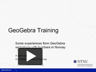 GeoGebra Training presentation | free to download