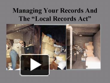 PPT – Managing Your Records And The PowerPoint presentation | free to ...