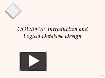 PPT – OODBMS: Introduction and Logical Database Design PowerPoint ...