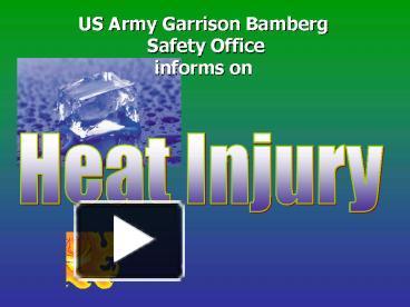 Heat Injury presentation | free to view