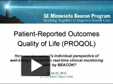 PPT – Patient-Reported Outcomes PowerPoint presentation | free to view ...
