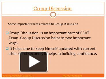 PPT – some steps Group Discussion PowerPoint presentation | free to ...