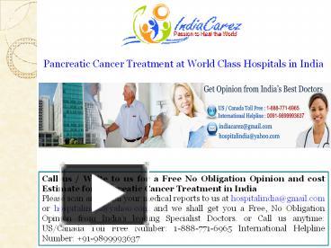 PPT – pancreatic cancer treatment in india PowerPoint presentation ...