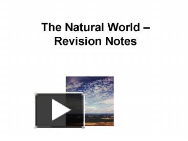 The Natural World presentation | free to download