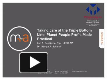 PPT – Taking care of the Triple Bottom Line: PlanetPeopleProfit, Made ...