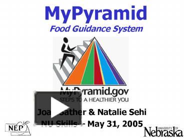 PPT – MyPyramid Food Guidance System PowerPoint presentation | free to ...