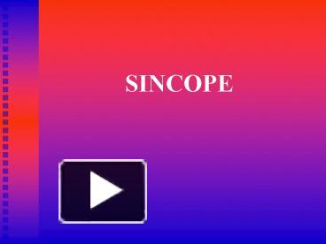 SINCOPE presentation | free to download