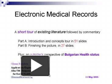 Electronic Medical Records presentation | free to download