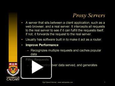 Proxy Servers presentation | free to view