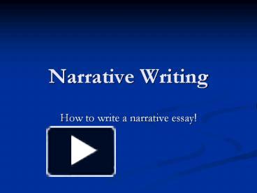 Narrative Writing presentation | free to download
