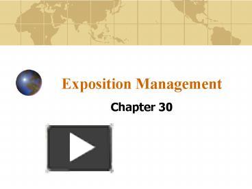 PPT – Exposition Management PowerPoint presentation | free to view - id ...