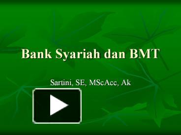 Bank Syariah dan BMT presentation | free to download
