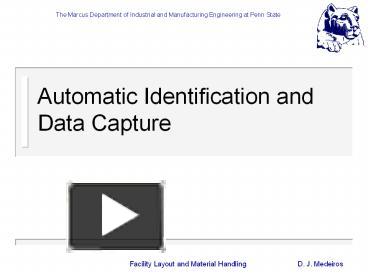Automatic Identification and Data Capture presentation | free to download