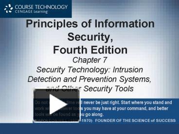 Principles of Information Security, Fourth Edition presentation | free ...