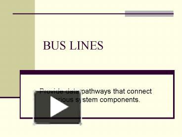 PPT – BUS LINES PowerPoint presentation | free to download - id: 517991 ...