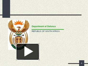 Department of Defence presentation | free to download