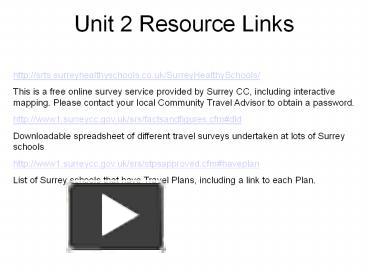 Unit 2 Resource Links presentation | free to download